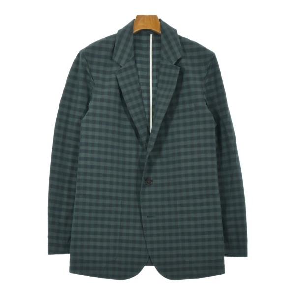 【ブランド】Umit Benan (ウミットベナン)【タイプ】メンズ【商品番号】2200605418165r20250926【コンディション】ランク：B   【カラー】緑系(チェック)【サイズ】46(M位)【実寸(cm)】身幅:45cm,肩...
