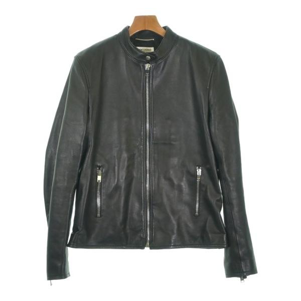 【ブランド】SAINT LAURENT PARIS (サンローランパリ)【タイプ】メンズ【商品番号】2200676114010r20260419【コンディション】ランク：B   【カラー】黒【サイズ】52(XXL位)【実寸(cm)】身幅:4...