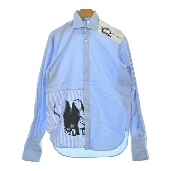 【ブランド】JW Anderson (ジェイダブリューアンダーソン)【タイプ】メンズ【商品番号】2200639183022r20260205【コンディション】ランク：B   詳細：首元、袖口、身頃汚れあり【カラー】水色x白x黒【サイズ】34...