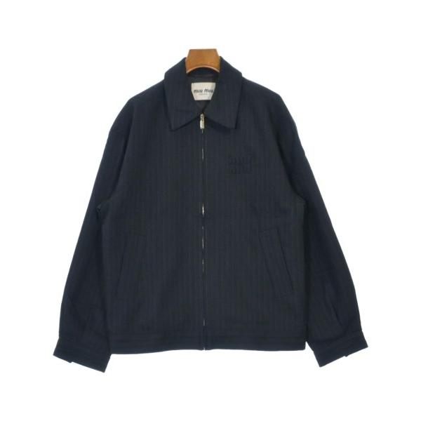 【ブランド】Miu Miu (ミュウミュウ)【タイプ】レディース【商品番号】2200639598055r20260126【コンディション】ランク：A   【カラー】紺xグレー系(ストライプ)【サイズ】36(XS位)【実寸(cm)】身幅:51...
