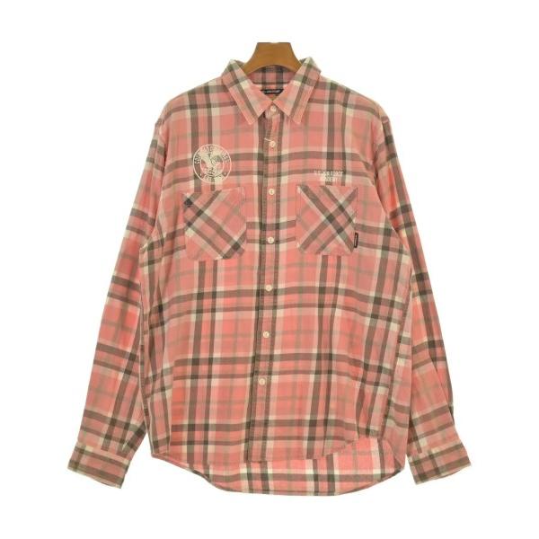 【ブランド】AVIREX (アヴィレックス)【タイプ】メンズ【商品番号】2200536882028r20251108【コンディション】ランク：新品同様   【カラー】ピンクx茶x白等(チェック)【サイズ】XL【実寸(cm)】身幅:55cm,...