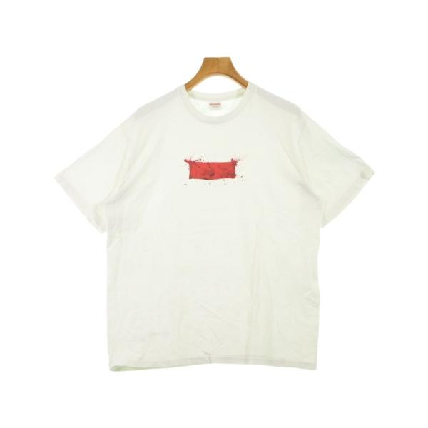 【ブランド】Supreme (シュプリーム)【タイプ】メンズ【商品番号】2200603173349r20250920【コンディション】ランク：B   【カラー】白【サイズ】L【実寸(cm)】身幅:57cm,肩幅:48cm,袖丈:22.5cm...