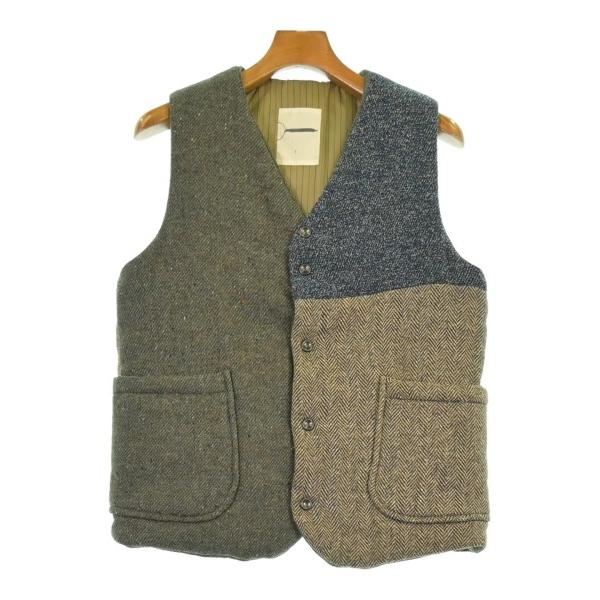 【ブランド】VOO (ヴォー)【タイプ】メンズ【商品番号】2200638356274r20260123【コンディション】ランク：B   【カラー】グレーx青xベージュ等【サイズ】-(M位)【実寸(cm)】身幅:48cm,肩幅:36cm,着丈...