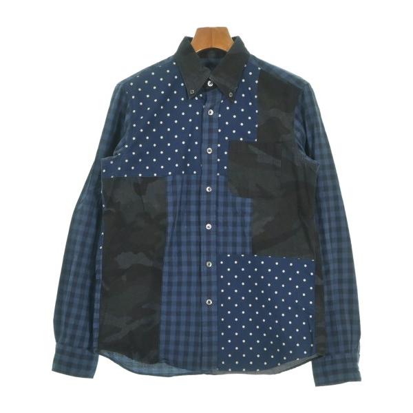 【ブランド】SOPHNET. (ソフネット)【タイプ】メンズ【商品番号】2200653820057r20260226【コンディション】ランク：B   詳細：首まわりスレあり【カラー】紺x白x黒等(総柄)【サイズ】S【実寸(cm)】身幅:49...