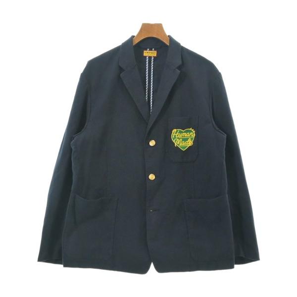 【ブランド】HUMAN MADE (ヒューマンメイド)【タイプ】メンズ【商品番号】2200584813012r20251003【コンディション】ランク：B   詳細：毛羽立ちあり【カラー】紺【サイズ】XL【実寸(cm)】身幅:58cm,肩幅...