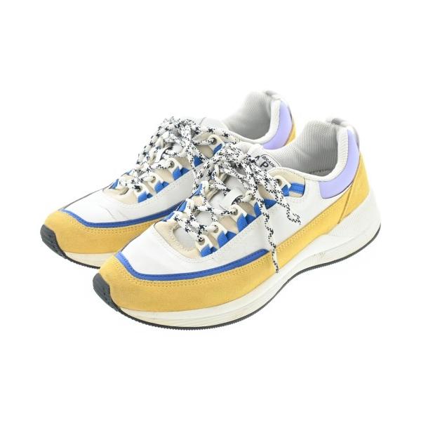 【ブランド】BRAIN DEAD (ブレインデッド)【タイプ】メンズ【商品番号】2200610760105r20251101【コンディション】ランク：B   【カラー】白x黄x青等【サイズ】27.6cm【実寸(cm)】高さ:6.5cm,ヒー...