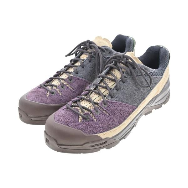 【ブランド】Salomon (サロモン)【タイプ】メンズ【商品番号】2200657728052r20260301【コンディション】ランク：B   【カラー】グレーx紫【サイズ】28cm【実寸(cm)】高さ:6.5cm,ヒール:3.5cm,ソ...