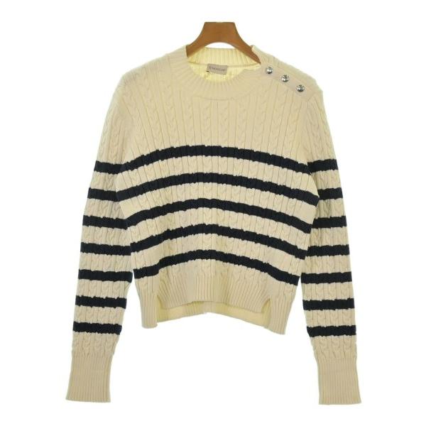 【ブランド】MONCLER GENIUS (モンクレールジーニアス)【タイプ】レディース【商品番号】2200644257022r20260116【コンディション】ランク：B   【カラー】白x紺(ボーダー)【サイズ】M【実寸(cm)】身幅:...
