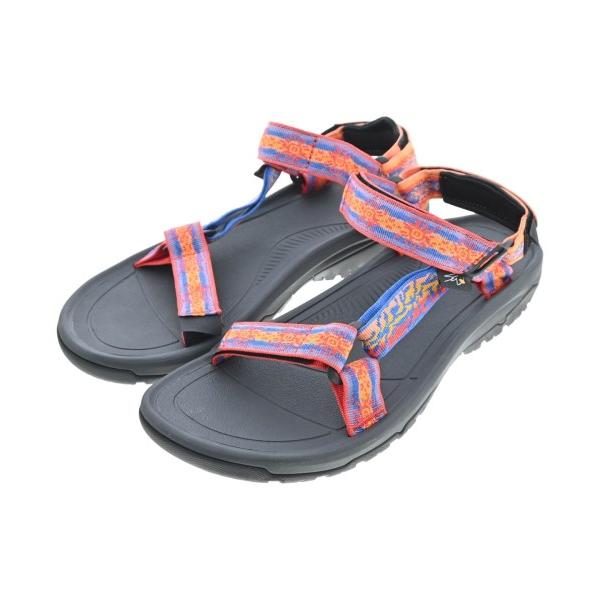 【ブランド】Teva (テバ)【タイプ】メンズ【商品番号】2200646051123r20260221【コンディション】ランク：新品同様   【カラー】青xオレンジx赤(総柄)【サイズ】29cm【実寸(cm)】ヒール:3cm,ソール裏(全長...