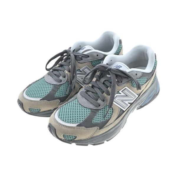 【ブランド】New Balance (ニューバランス)【タイプ】メンズ【商品番号】2200656826070r20260226【コンディション】ランク：B   【カラー】グレーxベージュx緑【サイズ】27cm【実寸(cm)】高さ:7cm,ヒ...