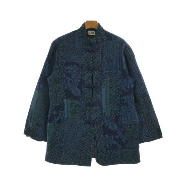 【ブランド】その他 (ソノタ)【タイプ】メンズ【商品番号】2200670239207r20260405【コンディション】ランク：B   【カラー】紺x水色x紫等(総柄)【サイズ】2(M位)【実寸(cm)】身幅:54cm,肩幅:54cm,袖丈...