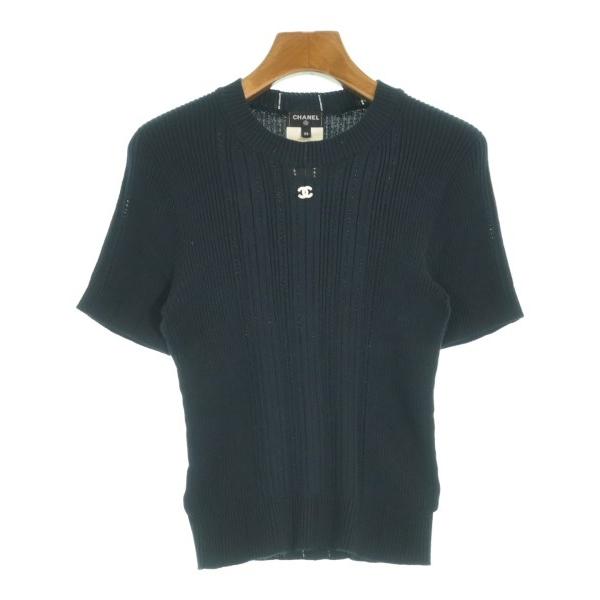 【ブランド】CHANEL (シャネル)【タイプ】レディース【商品番号】2200623751084r20251201【コンディション】ランク：A   【カラー】紺【サイズ】38(S位)【実寸(cm)】身幅:32cm,肩幅:36cm,袖丈:21...