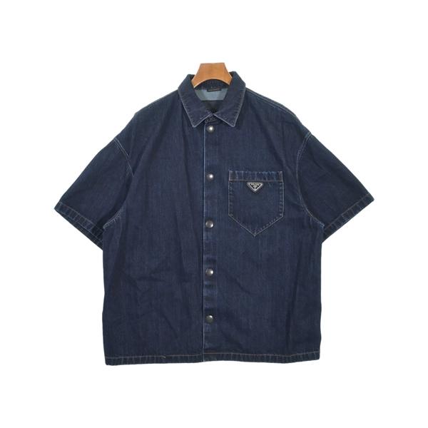 【ブランド】PRADA (プラダ)【タイプ】メンズ【商品番号】2200613229036r20251018【コンディション】ランク：A   【カラー】紺(デニム)【サイズ】XL【実寸(cm)】身幅:62.5cm,裄丈:55cm,着丈:76c...