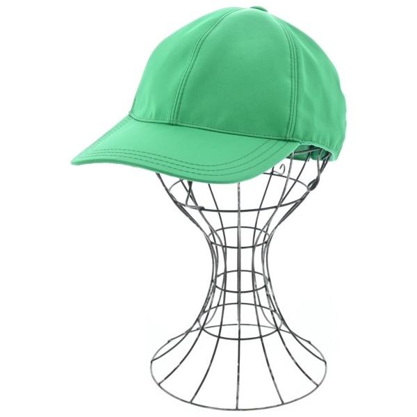 【ブランド】PRADA (プラダ)【タイプ】レディース【商品番号】2200606132022r20250929【コンディション】ランク：B   詳細：スレ、変色あり【カラー】緑【サイズ】M【実寸(cm)】頭まわり:58cm,ツバ:7.5cm...