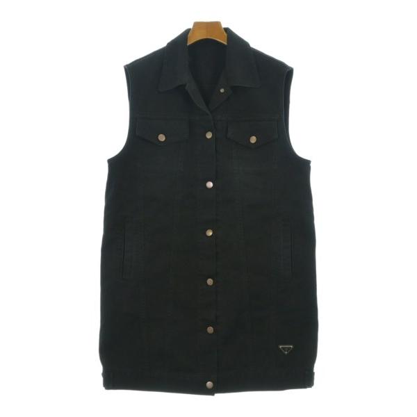 【ブランド】PRADA (プラダ)【タイプ】レディース【商品番号】2200675422048r20260421【コンディション】ランク：B   【カラー】黒(デニム)【サイズ】38(S位)【実寸(cm)】身幅:50cm,肩幅:42cm,着丈...