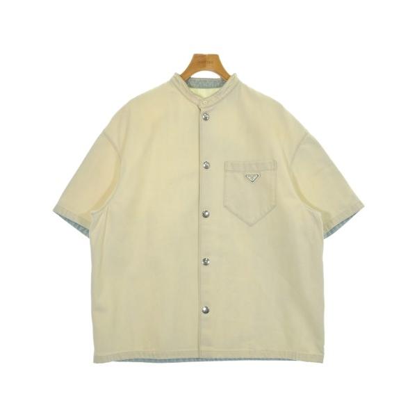【ブランド】PRADA (プラダ)【タイプ】メンズ【商品番号】2200675473026r20260420【コンディション】ランク：B   【カラー】アイボリー【サイズ】XXL【実寸(cm)】身幅:63.5cm,肩幅:58cm,袖丈:25....