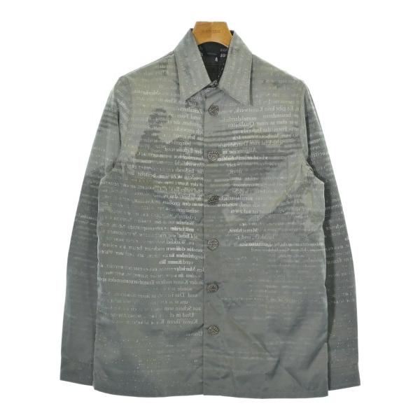 【ブランド】PRADA (プラダ)【タイプ】メンズ【商品番号】2200677401089r20260423【コンディション】ランク：A   【カラー】グレー(総柄)【サイズ】40(L位)【実寸(cm)】身幅:50.5cm,肩幅:41cm,袖...