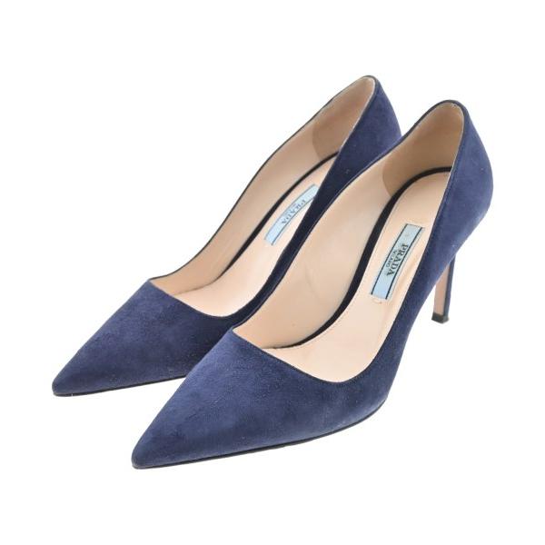 【ブランド】PRADA (プラダ)【タイプ】レディース【商品番号】2200660727011r20260331【コンディション】ランク：B   詳細：インソール汚れあり【カラー】紺【サイズ】EU35 1/2(22cm位)【実寸(cm)】高さ...