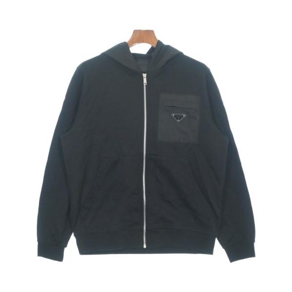 【ブランド】PRADA (プラダ)【タイプ】メンズ【商品番号】2200669824018r20260331【コンディション】ランク：A   【カラー】黒【サイズ】M【実寸(cm)】身幅:56cm,肩幅:45cm,袖丈:64cm,着丈:65c...