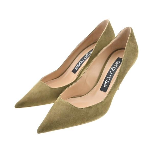 【ブランド】Sergio rossi (セルジオロッシ)【タイプ】レディース【商品番号】2200670721054r20260407【コンディション】ランク：B   【カラー】カーキ【サイズ】38 1/2(25.5cm位)【実寸(cm)】高...