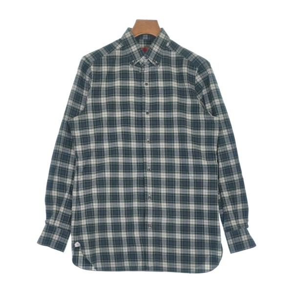 【ブランド】ISAIA (イサイア)【タイプ】メンズ【商品番号】2200641295140r20260206【コンディション】ランク：A   【カラー】紺x緑x白(チェック)【サイズ】39(M位)【実寸(cm)】身幅:51.5cm,肩幅:4...