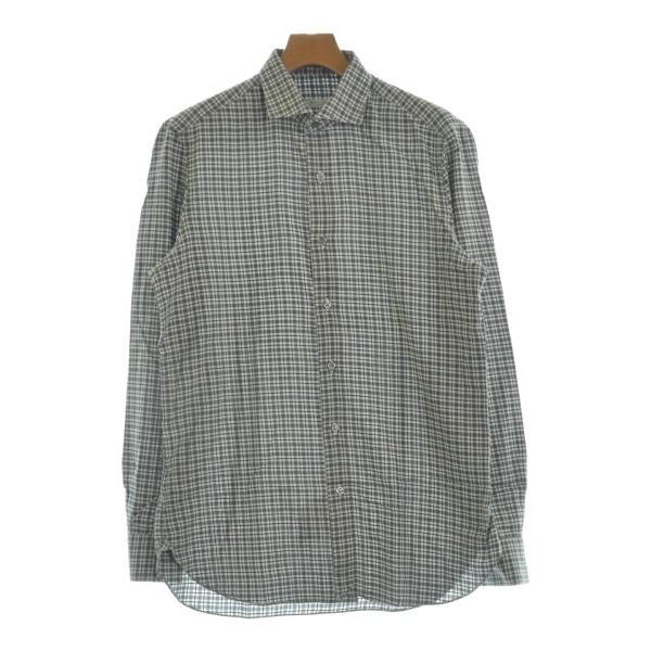 【ブランド】BOGLIOLI (ボリオリ)【タイプ】メンズ【商品番号】2200662497042r20260310【コンディション】ランク：B   【カラー】グレーx黒x白(チェック)【サイズ】41(XL位)【実寸(cm)】身幅:52cm,...