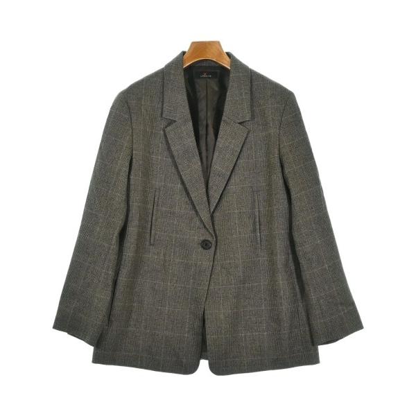 【ブランド】L'EQUIPE YOSHIE INABA (レキップヨシエイナバ)【タイプ】レディース【商品番号】2200678055014r20260429【コンディション】ランク：B   【カラー】グレー系x黒(チェック)【サイズ】38(...