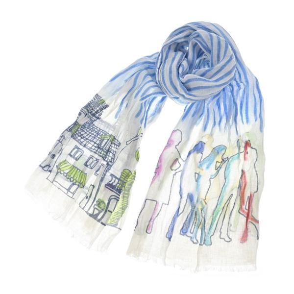 【ブランド】Altea (アルテア)【タイプ】レディース【商品番号】2200654460252r20260303【コンディション】ランク：B   【カラー】青x白等(総柄)【サイズ】-【実寸(cm)】全長:170cm,幅:60cm【素材】麻...