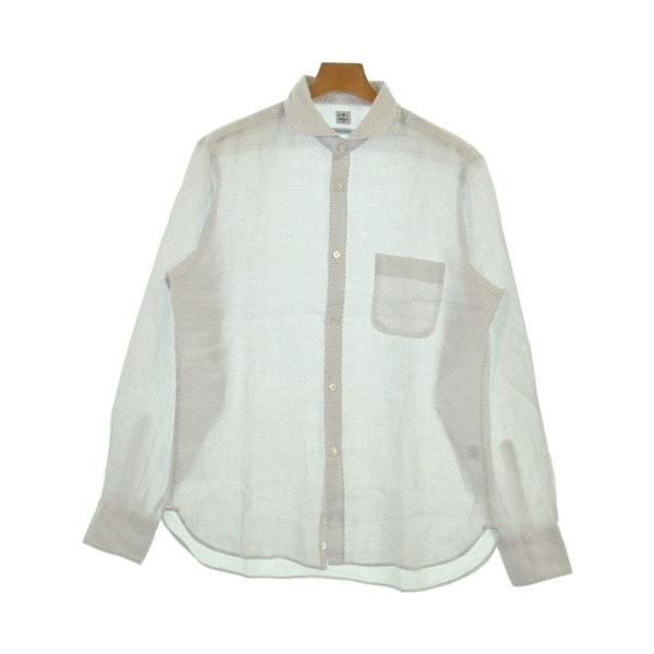 【ブランド】DANOLIS (ダノリス)【タイプ】メンズ【商品番号】2200598186027r20251006【コンディション】ランク：A   【カラー】白x紺(総柄)【サイズ】42(XL位)【実寸(cm)】身幅:53cm,肩幅:45cm...