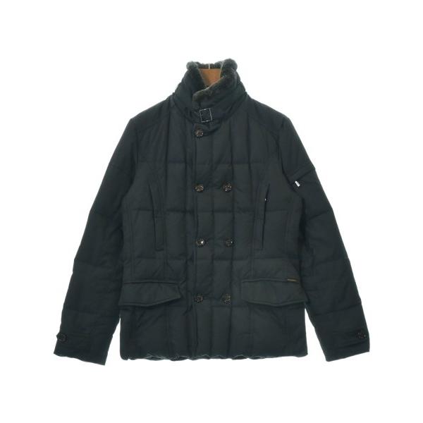 【ブランド】MooRER (ムーレー)【タイプ】メンズ【商品番号】2200652123043r20260301【コンディション】ランク：B   詳細：袖口汚れあり【カラー】黒【サイズ】46(M位)【実寸(cm)】身幅:48.5cm,肩幅:4...