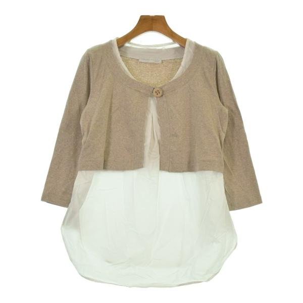 【ブランド】FABIANA FILIPPI (ファビアナフィリッピ)【タイプ】レディース【商品番号】2200625757350r20260113【コンディション】ランク：B   詳細：首まわり汚れあり【カラー】ベージュx白【サイズ】44/M...