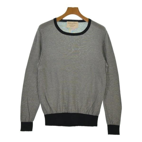 【ブランド】CHRISTIANO FiSSORE (クリスティアーノ　フィッソーレ)【タイプ】メンズ【商品番号】2200634799044r20260106【コンディション】ランク：B   【カラー】黒x白(ボーダー)【サイズ】44(S位)...