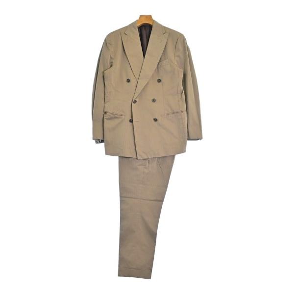 【ブランド】De Petrillo (デペトリロ)【タイプ】メンズ【商品番号】2200590733021r20250926【コンディション】ランク：B   【カラー】茶(ストライプ)【サイズ】48(L位)/48(L位)【実寸(cm)】ジャケ...