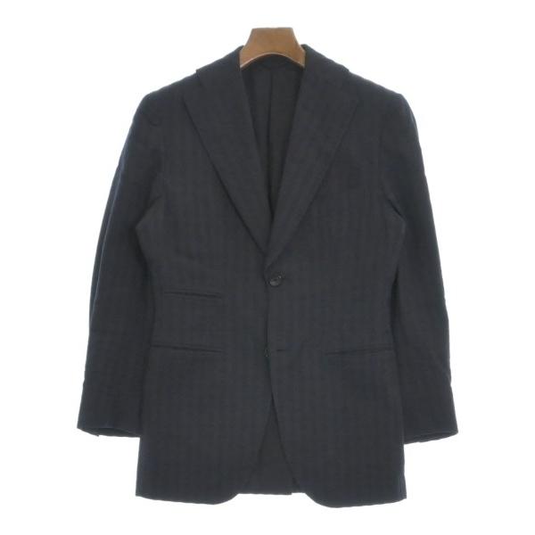 【タイプ】メンズ【商品番号】2200453856119r20240622【コンディション】ランク：B   【カラー】紺(ストライプ)【サイズ】-(M位)【実寸(cm)】身幅:44.5cm,肩幅:42cm,袖丈:54.5cm,着丈:71cm【...