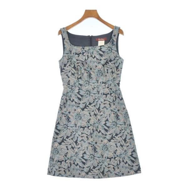 【ブランド】Max Mara STUDIO (マックスマーラ　ストゥーディオ)【タイプ】レディース【商品番号】2200682608053r20260511【コンディション】ランク：B   【カラー】紺x水色xシルバー(花柄)【サイズ】36(...