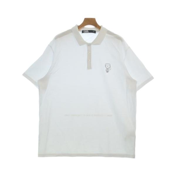 【ブランド】KARL LAGERFELD (カールラガーフェルド)【タイプ】メンズ【商品番号】2200651637046r20260226【コンディション】ランク：B   【カラー】白【サイズ】3XL【実寸(cm)】身幅:60cm,肩幅:5...