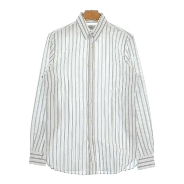 【ブランド】GUY ROVER (ギローバー)【タイプ】メンズ【商品番号】2200656735235r20260226【コンディション】ランク：A   【カラー】白xグレー(ストライプ)【サイズ】40(L位)【実寸(cm)】身幅:52cm,...