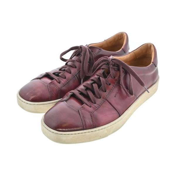 【ブランド】SANTONI (サントーニ)【タイプ】メンズ【商品番号】2200635170088r20260131【コンディション】ランク：B   詳細：全体スレ、汚れあり【カラー】赤系【サイズ】UK6(24.5cm位)【実寸(cm)】高さ...