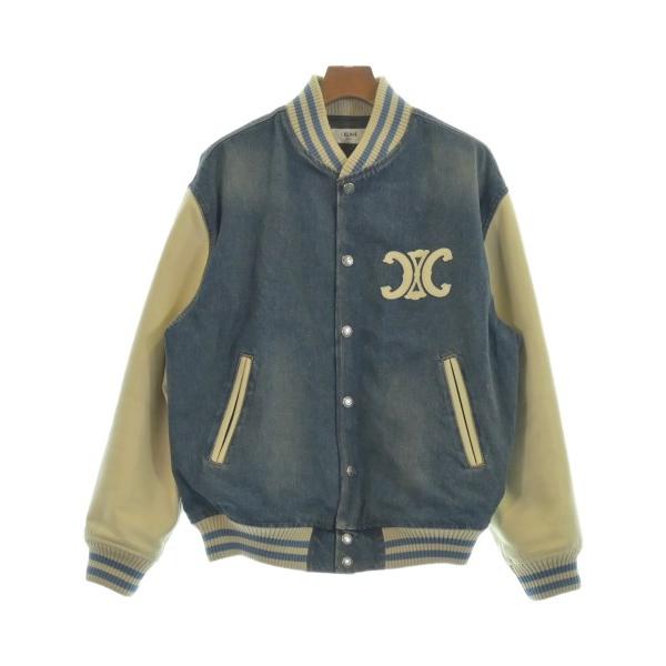 【ブランド】CELINE (セリーヌ)【タイプ】メンズ【商品番号】2200660702025r20260303【コンディション】ランク：B   【カラー】インディゴxベージュ【サイズ】S【実寸(cm)】身幅:60cm,裄丈:88cm,着丈:...