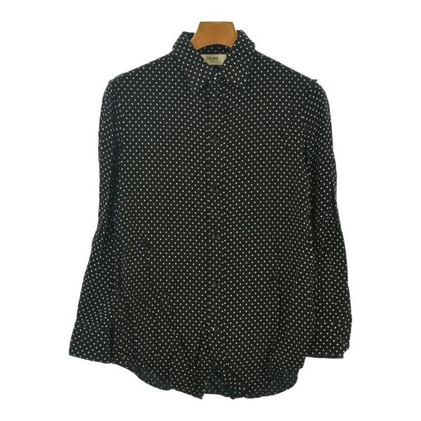 【ブランド】CELINE (セリーヌ)【タイプ】メンズ【商品番号】2200649379040r20260127【コンディション】ランク：B   詳細：所々スレあり【カラー】黒x白(ドット)【サイズ】38(S位)【実寸(cm)】身幅:44cm...