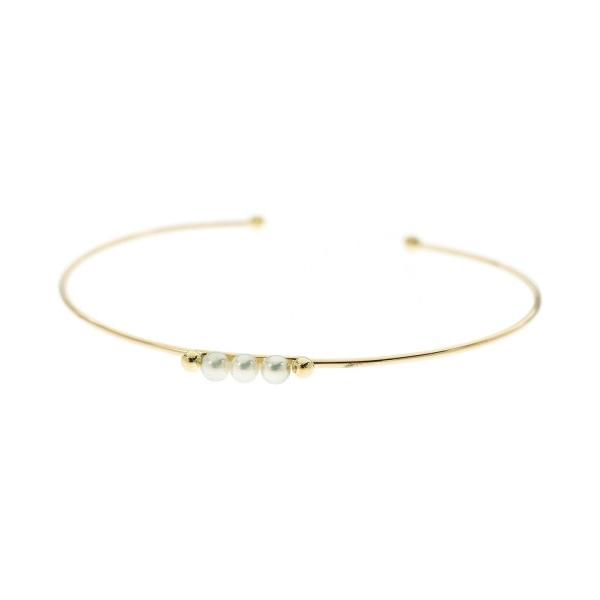 【ブランド】MIKIMOTO (ミキモト)【タイプ】レディース【商品番号】2200642397683r20260327【コンディション】ランク：A   【カラー】K18YG【サイズ】-【実寸(cm)】腕まわり:15cm,幅:0.4cm【素材...