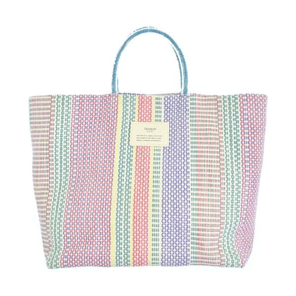 【ブランド】Trideep (トライディープ)【タイプ】レディース【商品番号】2200678641026r20260428【コンディション】ランク：B   【カラー】赤x青x黄等(ストライプ)【サイズ】-【実寸(cm)】横:38cm,高さ:...