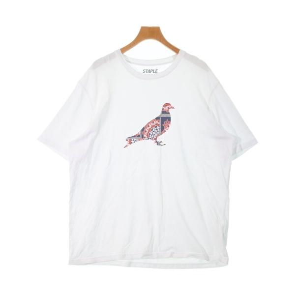 【ブランド】staple (ステイプル)【タイプ】メンズ【商品番号】2200662924029r20260401【コンディション】ランク：B   詳細：首まわり汚れ、スレあり【カラー】白【サイズ】2XL【実寸(cm)】身幅:62cm,肩幅:...