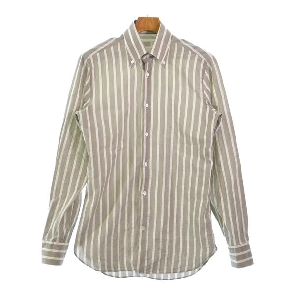 【タイプ】メンズ【商品番号】2200436400025r20240331【コンディション】ランク：B   【カラー】グレーx白(ストライプ)【サイズ】38(S位)【実寸(cm)】身幅:49cm,肩幅:45cm,袖丈:64cm,着丈:77cm...