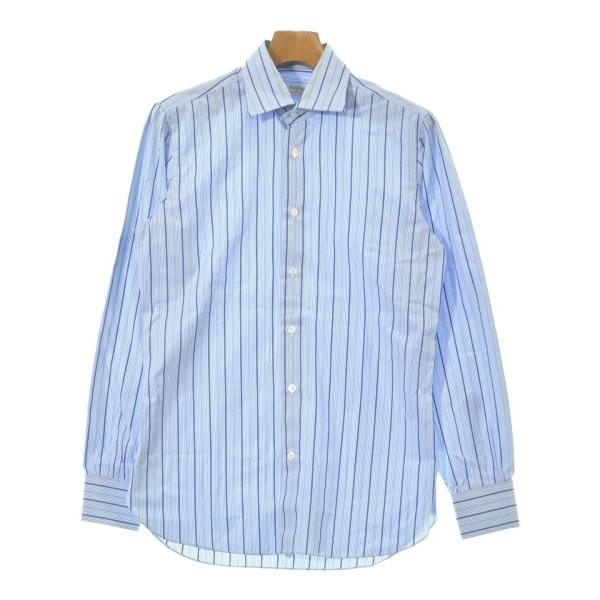 【ブランド】BORRIELLO (ボリエッロ)【タイプ】メンズ【商品番号】2200640855031r20260123【コンディション】ランク：B   詳細：品質表示なし【カラー】青x白(ストライプ)【サイズ】15(S位)【実寸(cm)】身...