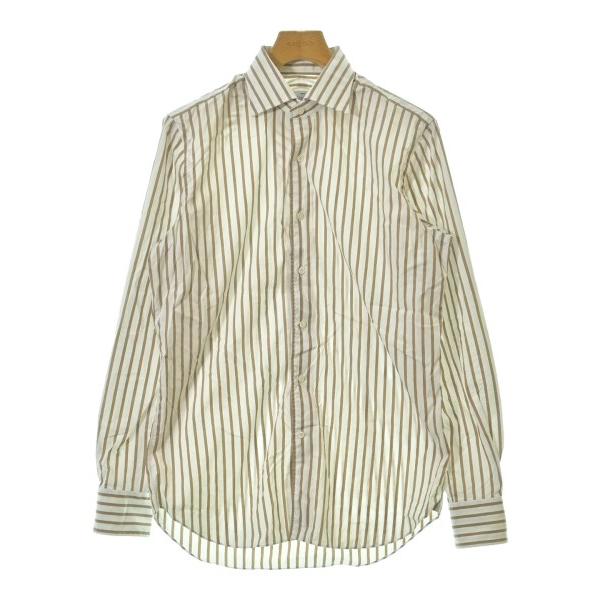 【ブランド】ALESSANDRO GHERARDI (アレッサンドロゲラルディ)【タイプ】メンズ【商品番号】2200647559031r20260205【コンディション】ランク：B   【カラー】茶x白(ストライプ)【サイズ】40(L位)【...