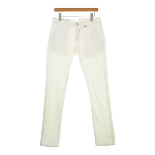 【ブランド】MANUEL RITZ (マニュエルリッツ)【タイプ】メンズ【商品番号】2200655454076r20260228【コンディション】ランク：B   詳細：シミあり【カラー】白(デニム)【サイズ】46(M位)【実寸(cm)】ウエ...