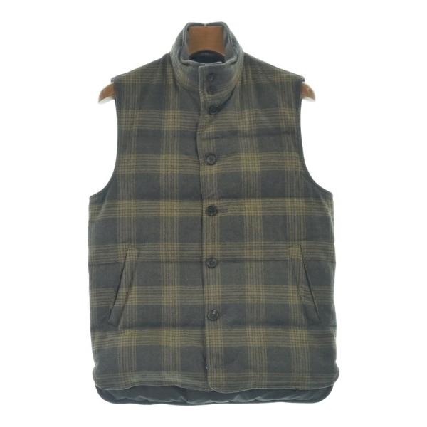 【ブランド】CARRARO (カラッロ)【タイプ】メンズ【商品番号】2200648321033r20260226【コンディション】ランク：B   【カラー】グレーxベージュ(チェック)【サイズ】-(M位)【実寸(cm)】身幅:47cm,肩幅...