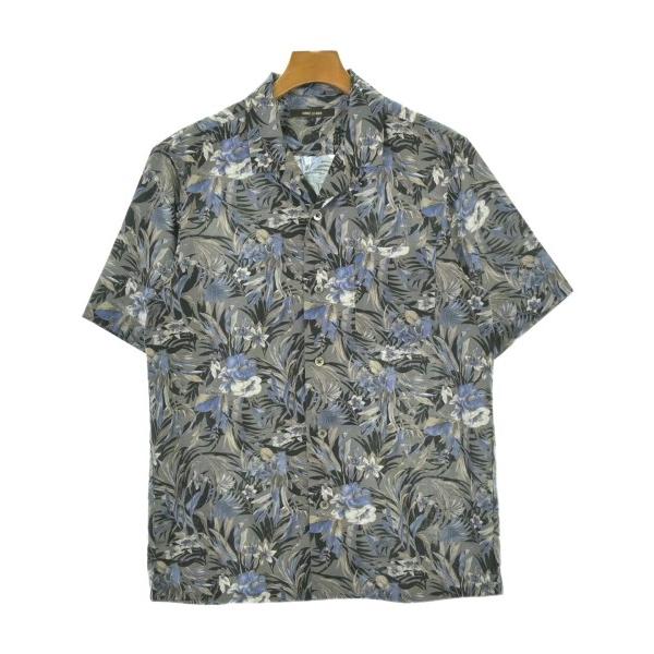 【ブランド】COMME CA MEN (コムサメン)【タイプ】メンズ【商品番号】2200678389034r20260426【コンディション】ランク：B   【カラー】グレーx黒x青等(ボタニカル)【サイズ】L【実寸(cm)】身幅:53.5...