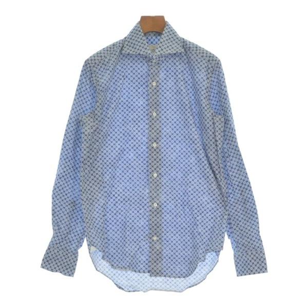 【ブランド】MOSCA (モスカ)【タイプ】メンズ【商品番号】2200648279242r20260312【コンディション】ランク：B   【カラー】青x白(総柄)【サイズ】S【実寸(cm)】身幅:44cm,肩幅:40cm,袖丈:61.5c...